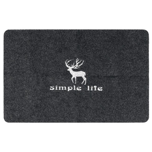 Unique Bargains Non-slip Rubber Backing Indoor Outdoor Doormats Fawn ...