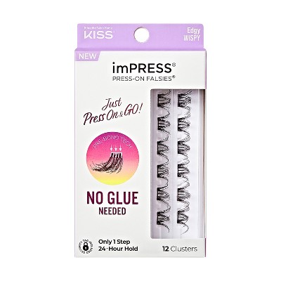 Kiss Impress Press-on Falsies No-glue False Eyelash Clusters Kit ...