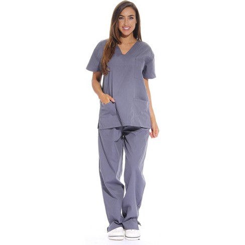 Just Love Scrub Set - 6 Pocket Medical Uniform - (v-neck With Cargo ...