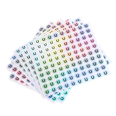 Unique Bargains Laser Capital Alphabet Round Self-adhesive Reflective ...