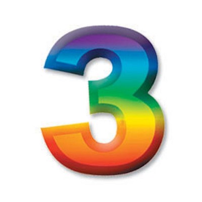 Beistle 11" Plastic 3d Number 1 Multicolor 8/pack 55076-1 : Target