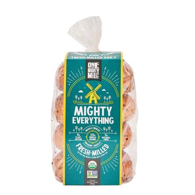 One Mighty Mill Whole Wheat Everything Bagel - 4ct / 13.4oz : Target