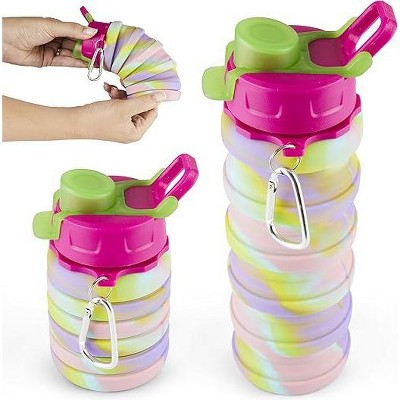 Spacesaver Collapsible Silicone Water Bottle, Multicolored : Target
