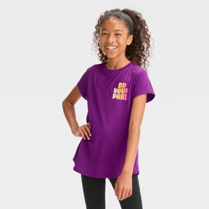 Girls Short Sleeve do Your Part Graphic T shirt All In Motion Dark Purple Target