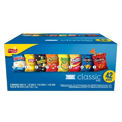 Brandclub - Frito-Lay Snacks Classic Mix Mega Size Variety Pack - 42ct