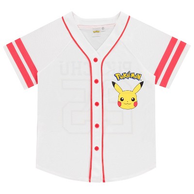 Ladies Pokemon Pikachu Baseball Jersey - Gotta Catch Em All - Ash ...