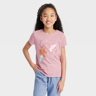 Girl's Elemental Lutz Poster T-shirt - Purple Berry - Small : Target