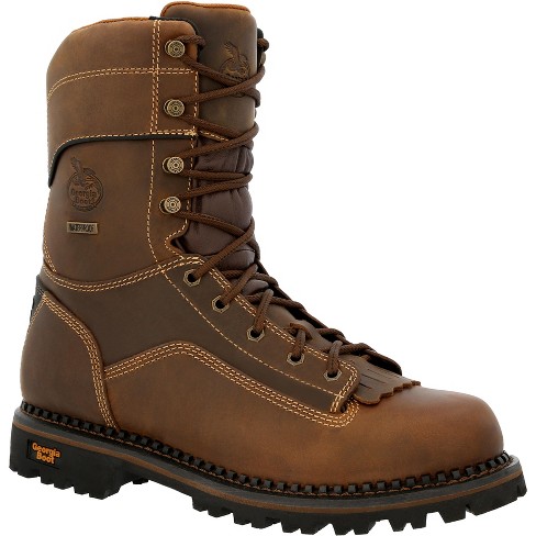 Men's Brown Georgia Boot Amp Lt Low Heel Logger Composite Toe ...
