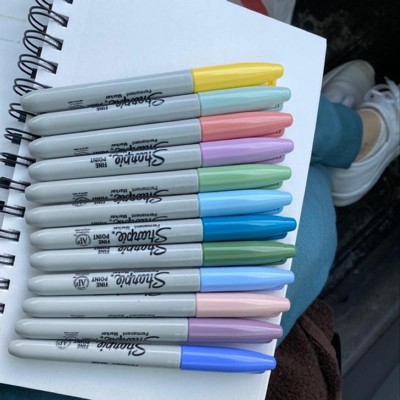 Sharpie 12pk Permanent Markers Mystic Gems Fine Tip Multicolored : Target