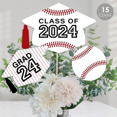 Big Dot Of Happiness Grad Baseball - 2024 Graduation Party Centerpiece ...
