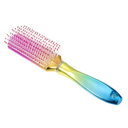 Unique Bargains Travel Rainbow Hair Detangling Brush Multicolored 1 Pc ...
