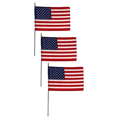 Flagzone Nylon U.S. Classroom Flag, 16" x 24", Pack of 3 : Target