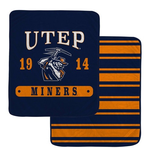Ncaa Utep Miners Varsity Plaque Double Sided Royal Plush Blanket : Target