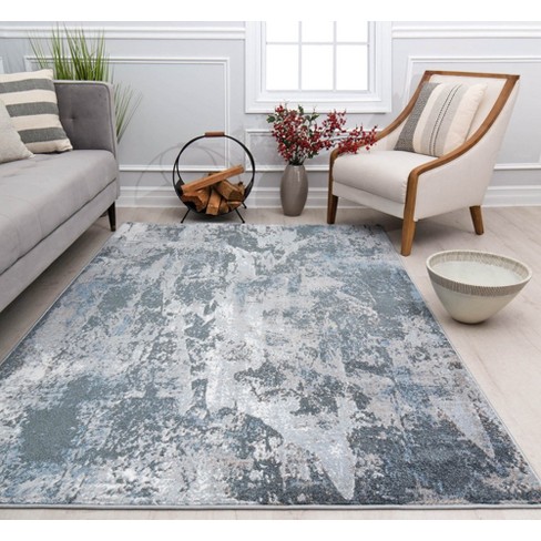 Rugs America Amabella Iv60a Blue Springs Abstract Vintage Gray Area Rug ...