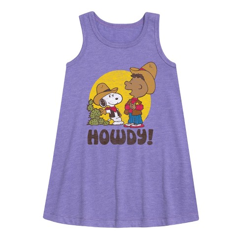 Peanuts Franklin And Snoopy Howdy - Purple - 3t : Target