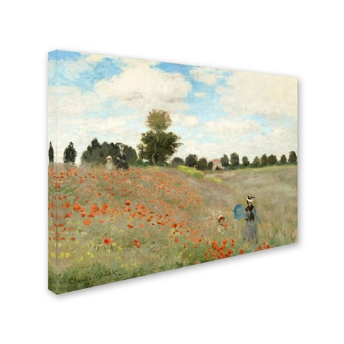 Claude Monet 'wild Poppies Near Argenteuil' Canvas Art - 35x47 : Target