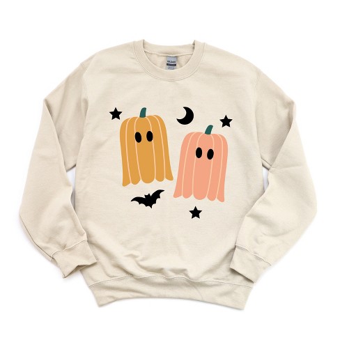 Simply Sage Market Women's Graphic Sweatshirt Pumpkin Ghost - S - Dust ...