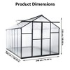 12x8 Ft Greenhouse For Outdoors, Large Walk-in Greenhouse With Roof ...