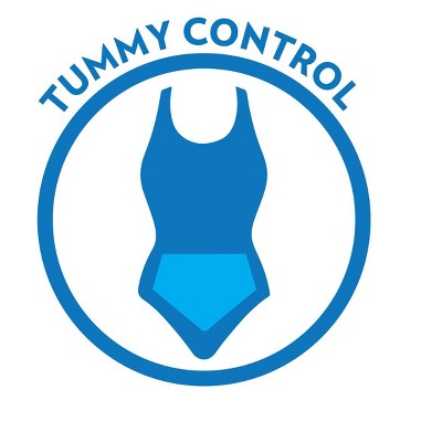 Swim 365 Women's Plus Size Mesh-Draped Swimsuit - 14, Mediterranean ...