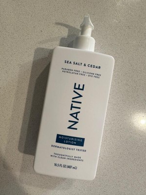 Native Sea Salt And Cedar Body Lotion Pump - 16.5 Fl Oz : Target