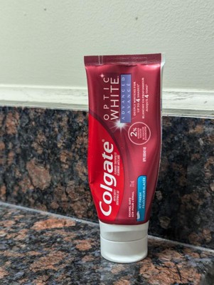 Colgate Optic White Advanced Teeth Whitening Toothpaste Sparkling White ...