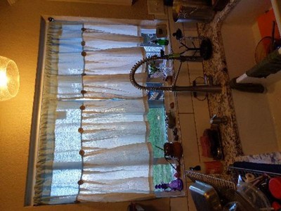 Set Of 2 Farmhouse Linen Button Kitchen Curtain Tiers - Lush Décor : Target