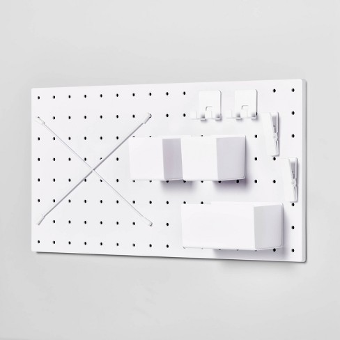 13" X 26" Pegboard Set White - Brightroom™: Wall Organizer, Decorative ...