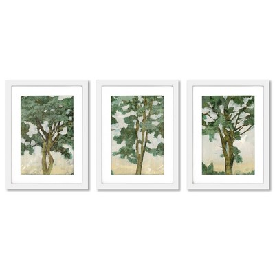 33" X 22" Breezy Landscape Trees I By Allison Pearce Framed Canvas Wall ...
