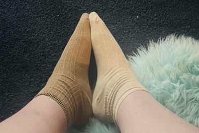 Women's 3pk Pointelle Stitch Ankle Socks - Universal Thread™ Brown ...