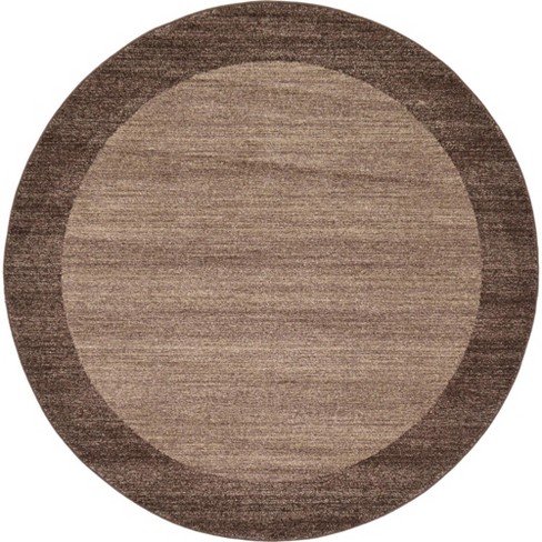 Unique Loom Abigail Del Mar Area Rug , 6'x6' Round ,light Brown : Target
