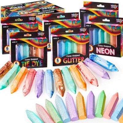 Syncfun 36 Pcs Washable Sidewalk Chalks Set In 6 Packs, 18 Colors ...