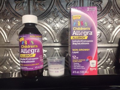 Allegra Children's 12 Hour Allergy Relief Medicine Liquid - Berry ...