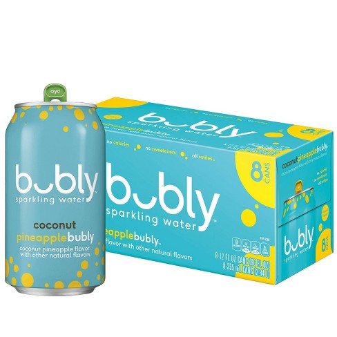 Bubly Coconut Pineapple Sparkling Water - 8pk/12 Fl Oz Cans : Target