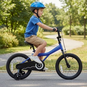 16 Inch Kids Bike with Training Wheels for Boys Ages 4-7 Navy Adventure ...
