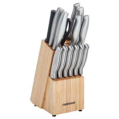 Farberware 15pc Stainless Steel Knife Block Set : Target