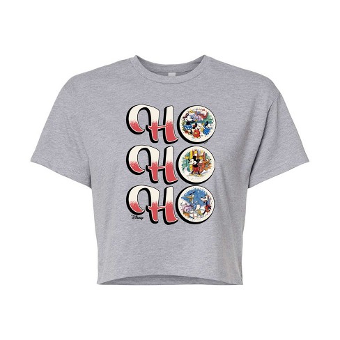 Women's - Disney - Ho Ho Ho Cropped Graphic T-shirt : Target