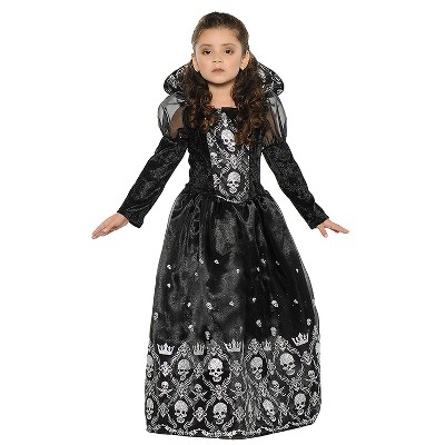 Halloween Express Girls' Dark Princess Costume - Size 4-6 - Black : Target