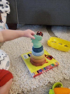 Itzy Ritzy Stacker Silicone Stacking And Baby Teething Toy - Dino : Target