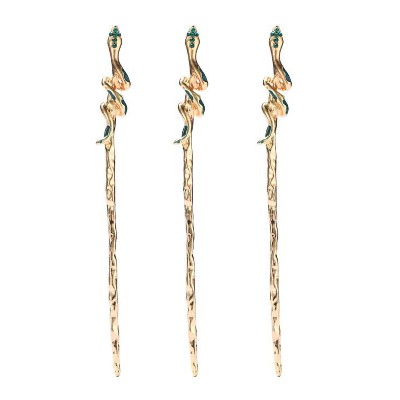 Hawwwy Snake Hair Sticks And Long Hair Sticks-gold : Target