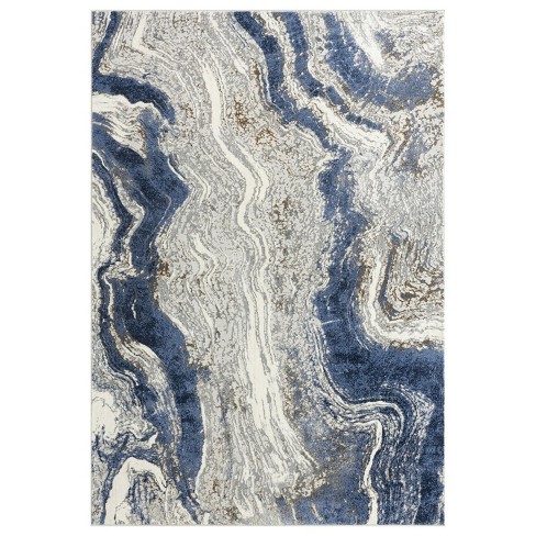 Luxe Weavers Marble Abstract Area Rug, Blue 9x12 : Target