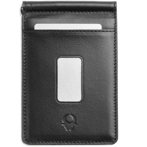 Donbolso Slim Leather Wallet Minimalist Bifold Wallet For Men, Black ...