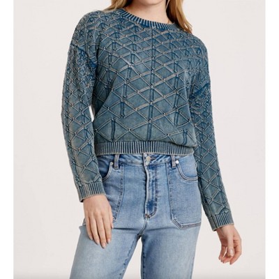 Women's Cosette Acid Wash Sweater - Another Love M : Target