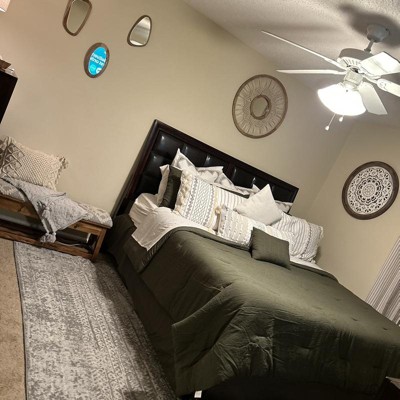 12pc Full Micro Texture Comforter & Sheet Bedding Set Dark Green ...