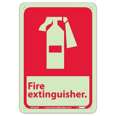 National Marker Notice Signs; Fire Extinguisher Inside 10" X 14" Rigid ...