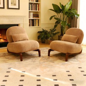 GDFStudio Annie Modern Accent Chair with Fabric Cushions (Set of 2 ...