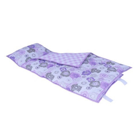 Bacati - Watercolors Floral Purple Gray Toddler Nap Mat : Target