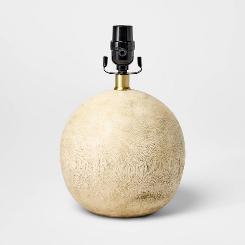 Round Faux Wood Lamp Base Brown - Threshold™ Designed With Studio Mcgee : Target
