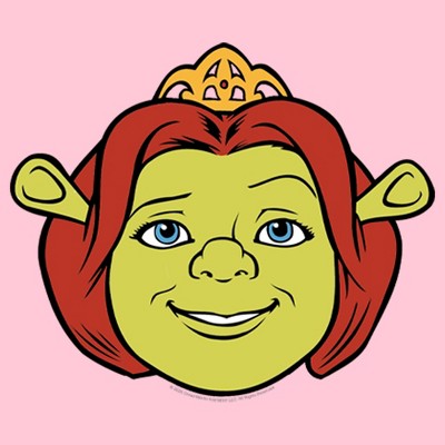 Girl's Shrek Big Face Fiona T-shirt - Light Pink - Large : Target