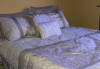 510 Design 8pc King Casey Embroidered Comforter Set Neutral: Microfiber ...