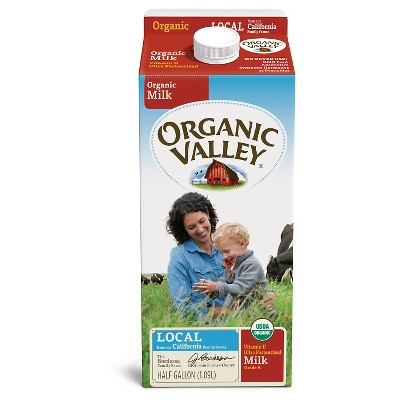 Organic Valley Whole Milk - 1/2gal 64oz : Target